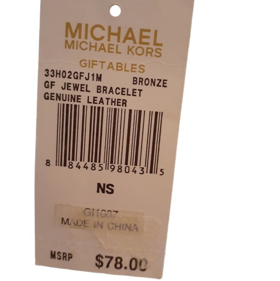 MICHAEL Michael Kors | Accessories | Mk Vintage Bronze Leather Cuff ...